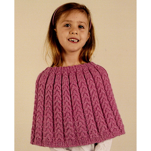 AYX2628 Cable Poncho by Alpaca Yarn NZ